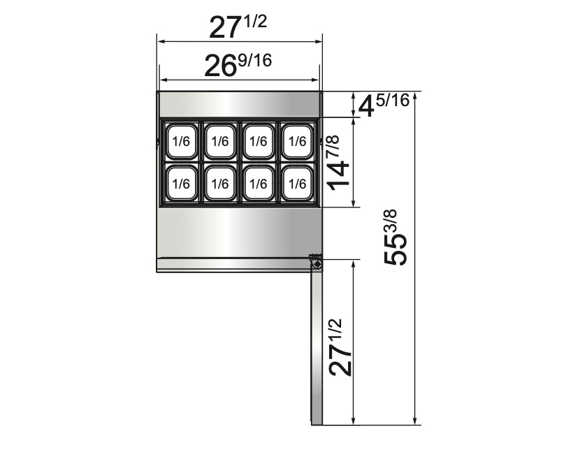 Atosa – MSF8301GR — 27″ Refrigerated Standard Top Sandwich Prep. Table ...