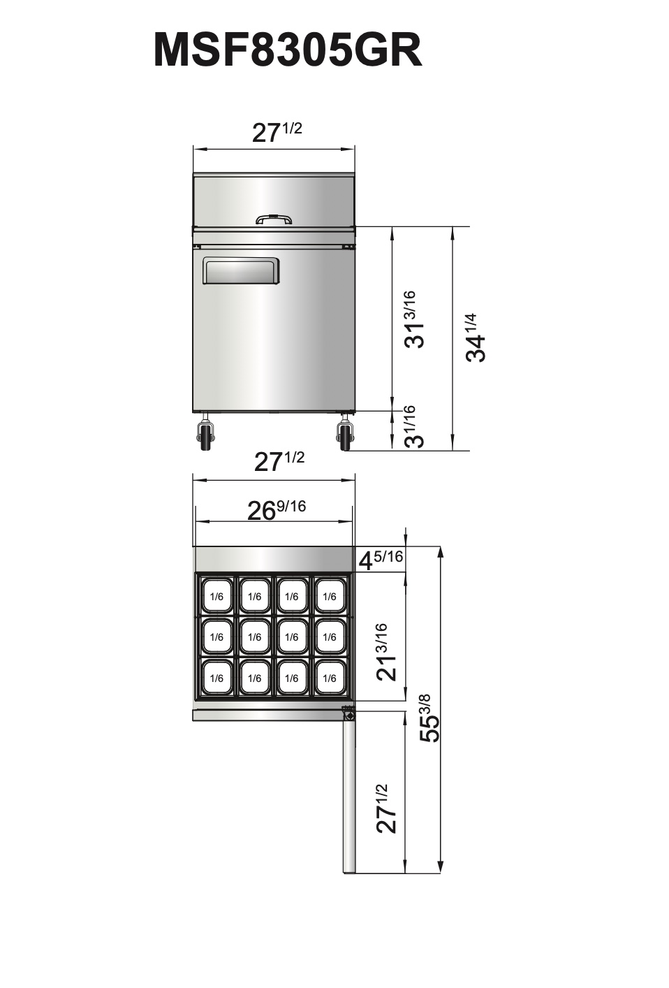 Atosa – MSF8305GR — 27″ Refrigerated Mega Top Sandwich Prep. Table ...