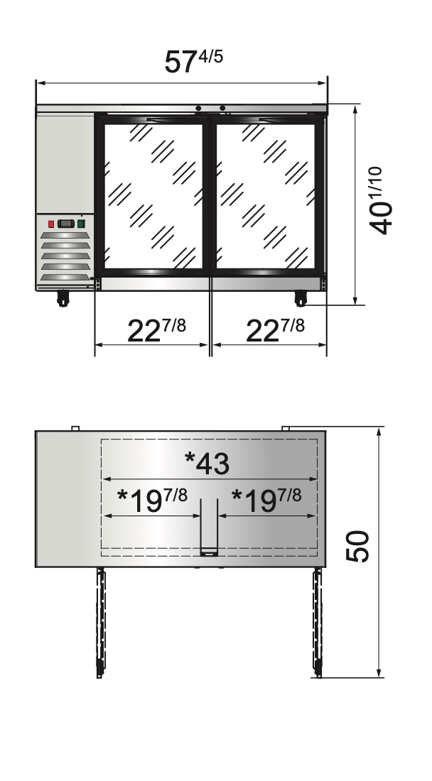 Atosa – MBB59G-GR — 59″ Back Bar Cooler with Glass Doors - Bay Supply ...