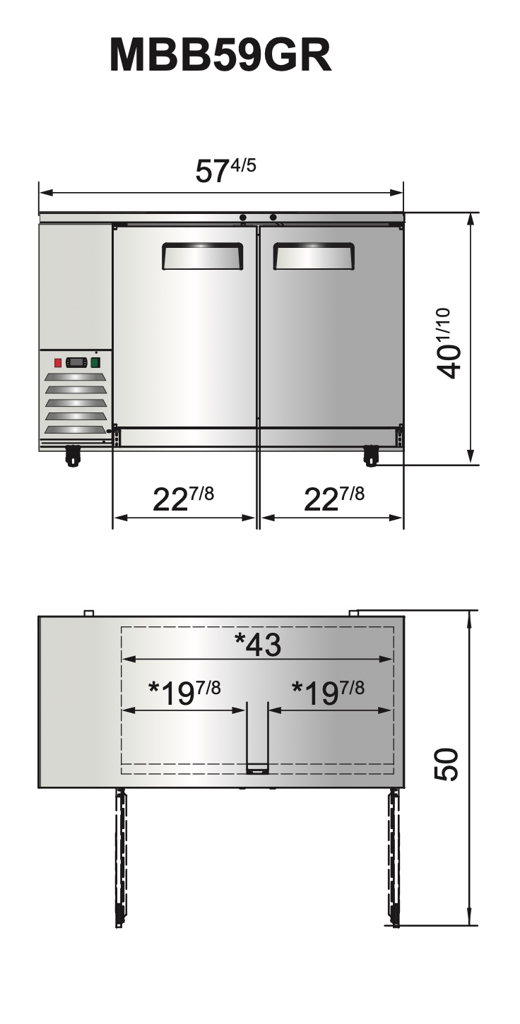 Atosa – MBB59GR — 59″ Back Bar Cooler - Bay Supply Equipment