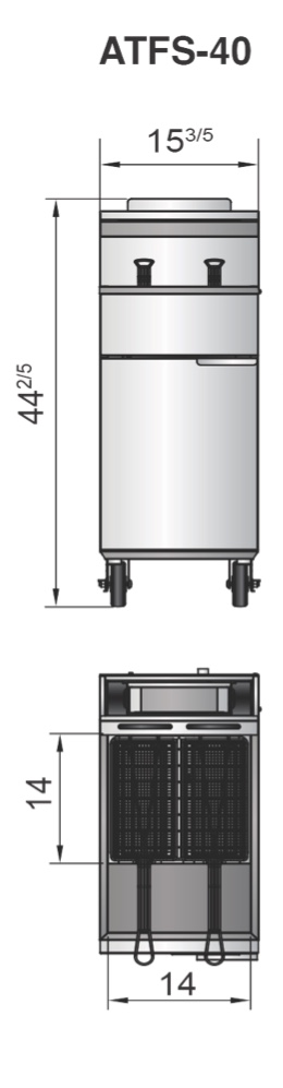 CookRite – ATFS-40 — 40 LB Deep Fryer - Bay Supply Equipment