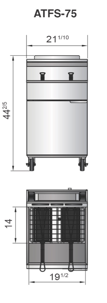 CookRite – ATFS-75 — 75 LB Deep Fryer - Bay Supply Equipment